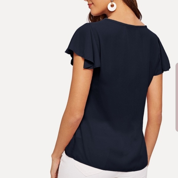Wink | Tops | New Available Now Navy Blouse | Poshmark